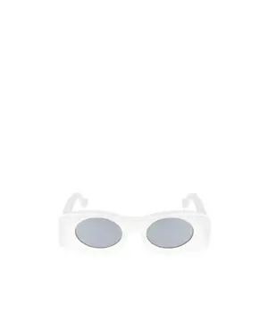 Loewe Logo Rectangular Frame Sunglasses - White