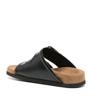 Valentino Garavani Vlogo Double-strap Slip-on Slides - Black