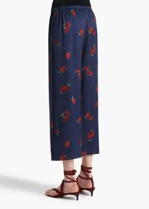 Khaite Mindy Floral Printed Pants - Black