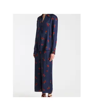Khaite Mindy Floral Printed Pants - Black