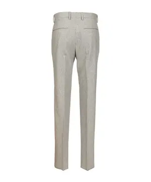 Tagliatore Pleated Flannel Trousers - Gray