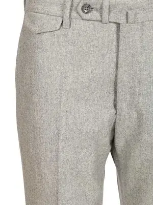 Tagliatore Pleated Flannel Trousers - Gray