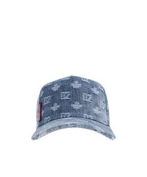Dsquared2 Monogrammed Baseball Cap - Blue