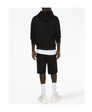 Dolce & Gabbana Thigh-length Drawstring Track Shorts - Black