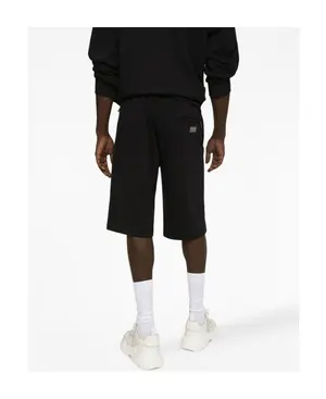 Dolce & Gabbana Thigh-length Drawstring Track Shorts - Black