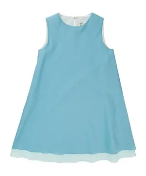 IL GUFO Layered Crewneck Sleeveless Dress - Blue