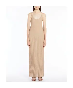 Max Mara Ritmo Sleeveless Ribbed Maxi Dress - Brown
