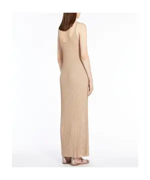 Max Mara Ritmo Sleeveless Ribbed Maxi Dress - Brown