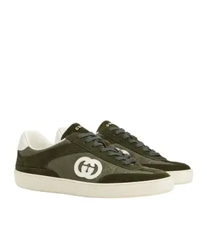 Gucci G75 Sneakers With Interlocking G Logo - Dark Green