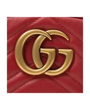 Gucci Gg Marmont Quilted Waist Bag - Red