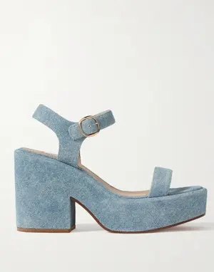 Gabriela Hearst Round Toe High Heel Platform Sandals