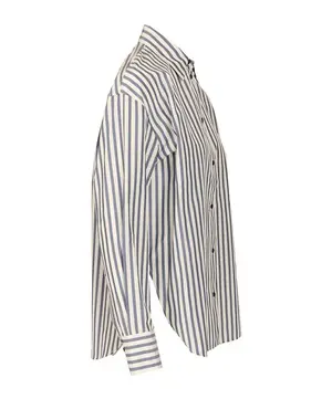 FORTE_FORTE Striped Shirt With Lapel Collar - No