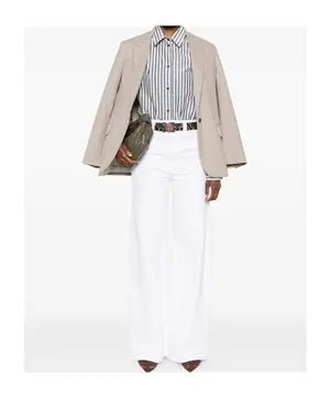 FORTE_FORTE Striped Shirt With Lapel Collar - No