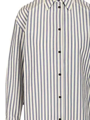 FORTE_FORTE Striped Shirt With Lapel Collar - No