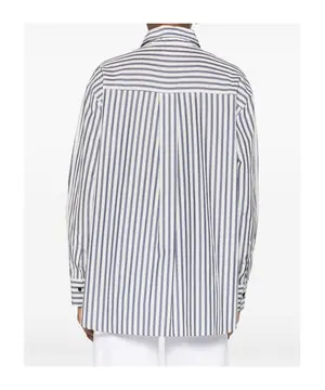 FORTE_FORTE Striped Shirt With Lapel Collar - No