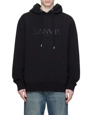 LANVIN Logo Embroidered Hoodie