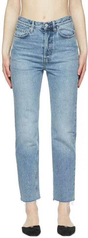 TOTEME Classic Cut Cropped Jeans - Gray