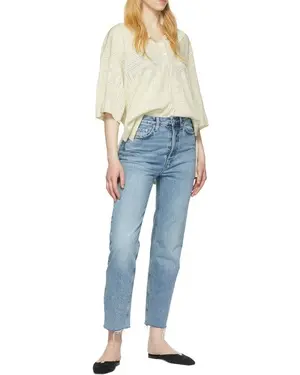 TOTEME Classic Cut Cropped Jeans - Gray