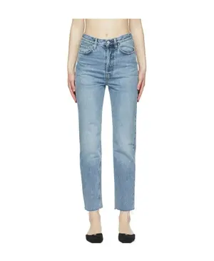 TOTEME Classic Cut Cropped Jeans - Gray