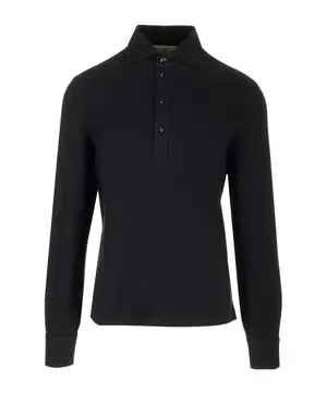 Brunello Cucinelli Long Sleeved Buttoned Polo Shirt