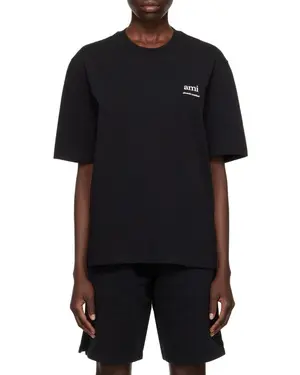 AMI Paris Logo Printed Crewneck T-shirt