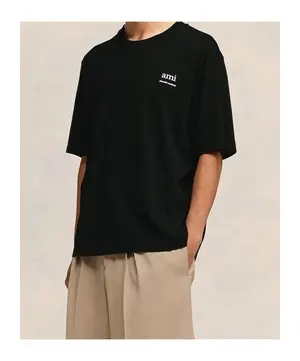 AMI Paris Logo Printed Crewneck T-shirt