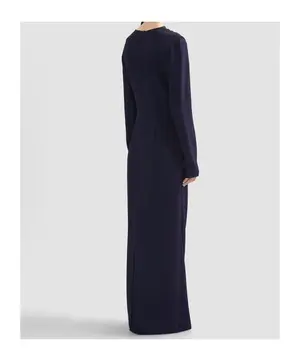 Erdem Long-sleeved High Neck Maxi Dress With Embellished Detailing