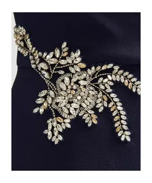 Erdem Long-sleeved High Neck Maxi Dress With Embellished Detailing