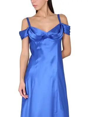 Alberta Ferretti Sweetheart Neck Long Dress