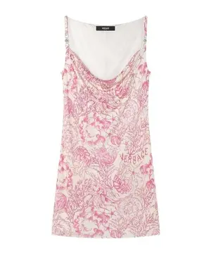 Versace Underwater Barocco Mini Dress - Pink