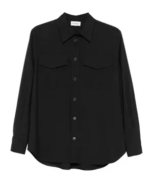 P.a.r.o.s.h Double Pocket Long-sleeve Shirt - Black