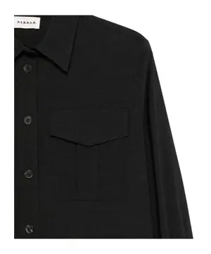 P.a.r.o.s.h Double Pocket Long-sleeve Shirt - Black