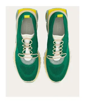 FERRAGAMO Mesh Running Sneakers - Green