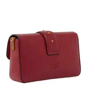 Pinko Mini Love Slouchy Shoulder Bag - Red