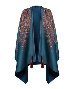 Etro Paisley Jacquard Poncho