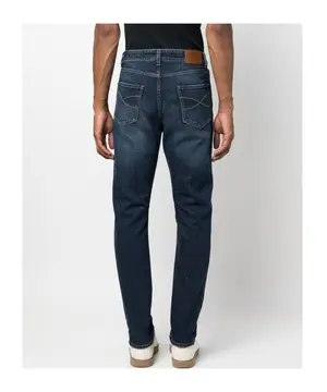 Brunello Cucinelli Comfort Cotton Denim Leisure-fit Five-pocket Trousers