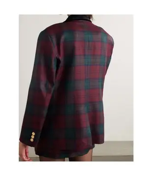 BLAZÉ MILANO Double-breasted Blazer With Checked Pattern - Black