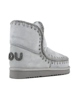 Mou Whipstitch Trim Detail Boots - Iced Sea
