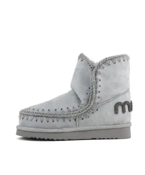 Mou Whipstitch Trim Detail Boots - Iced Sea