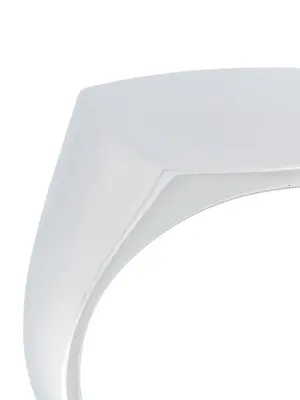 Tom Wood Cushion Signet Ring - White