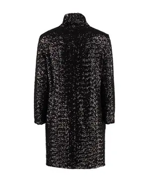 Fabiana Filippi Sequin Embellished High-neck Mini Dress