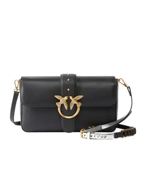Pinko Love One Slouchy Medium Handbag - Black