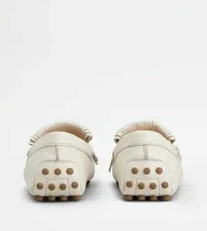 TOD'S Leather Loafers With Fringe Detailing