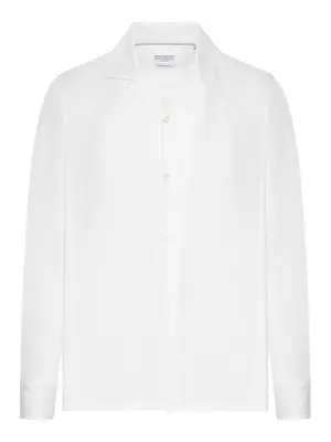 Brunello Cucinelli Buttoned Long-sleeved Shirt - White