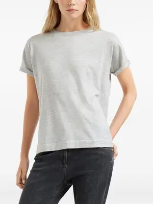 Brunello Cucinelli Short-sleeved Crewneck T-shirt - Grey
