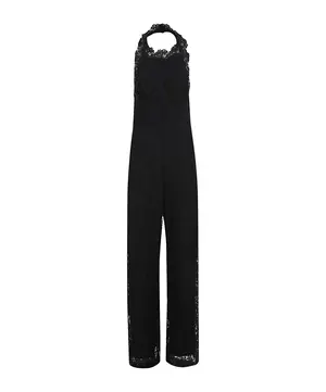 Ermanno Scervino Lace Halter-neck Jumpsuit - Black