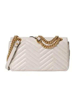 Gucci Gg Marmont Small Shoulder Bag - Light Gray