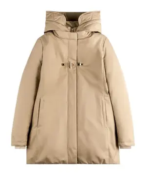 FAY Technical Gabardine Toggle Coat - Beige
