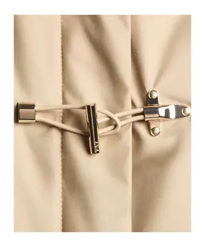 FAY Technical Gabardine Toggle Hooded Coat - Beige