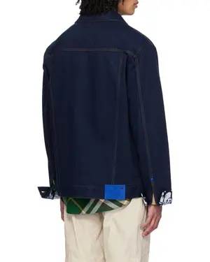 Burberry Logo Patch Buttoned Denim Jacket - No